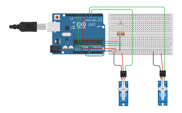 Circuit design Servo motor | Tinkercad