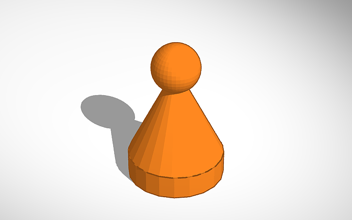 3D design Basic Pawn - Tinkercad