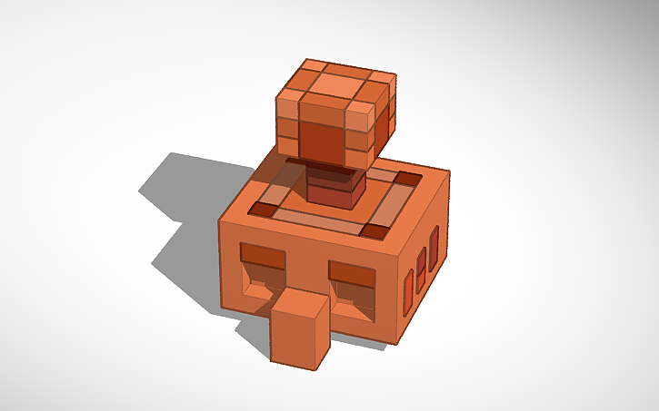 3D design Copper golem mask original from Ethan Craddock (09) - Tinkercad