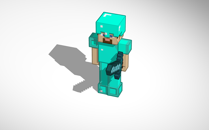 3D design Diamond armor Steve - Tinkercad