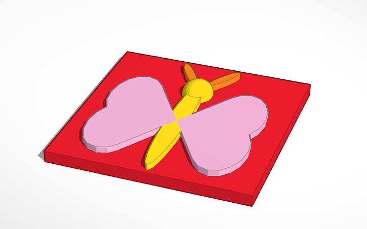 3D design Butterfly - Tinkercad