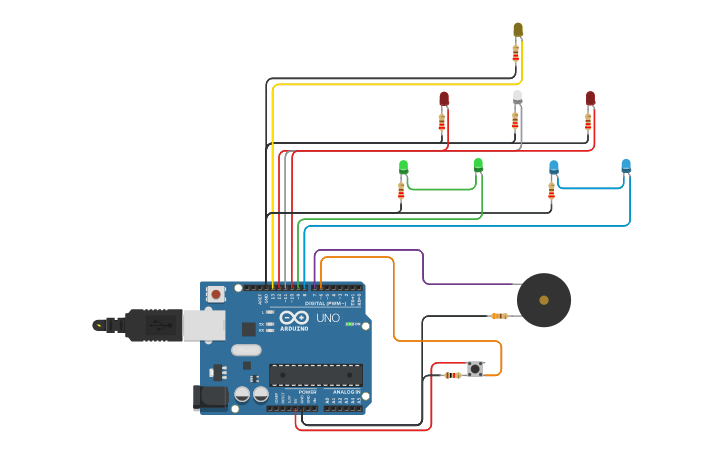 Circuit design Pisca Pisca Natalino v2 - Tinkercad