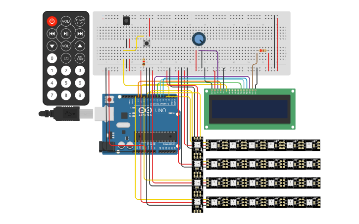 Circuit design Sensor IR - Tinkercad