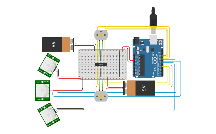Circuit design Humanoid 2 - Tinkercad