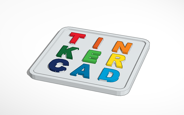3D design Tinkercad Symbol - Colored (Proto - Revisable) Piece | Tinkercad