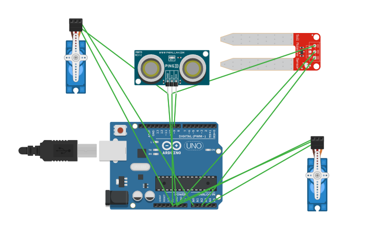 Circuit design Dustbin - Tinkercad