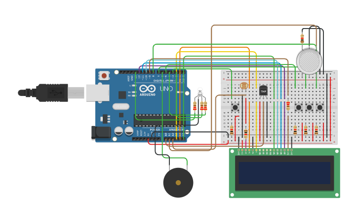 Circuit design Multifunction watch - Tinkercad