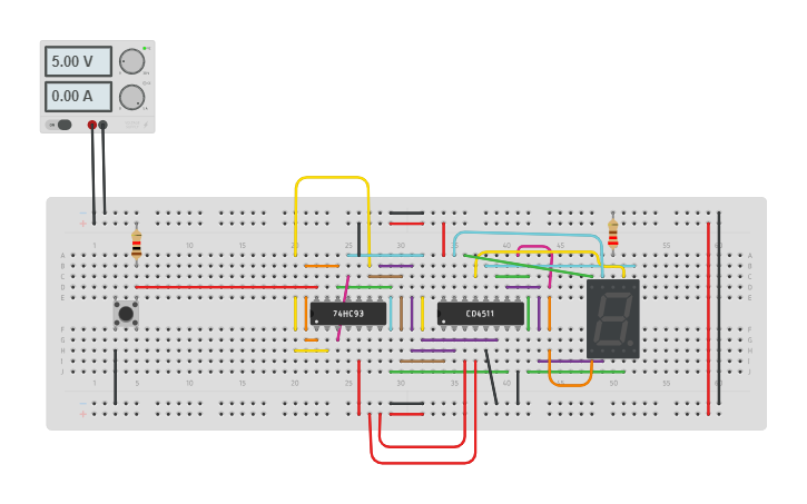 Circuit design CONTADOR - Tinkercad