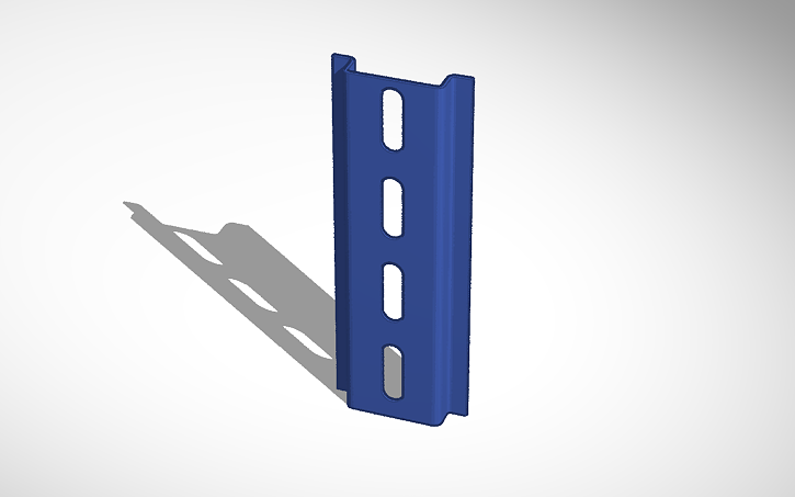 3D design din rail - Tinkercad