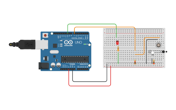Circuit design Sensor infravermelho - Tinkercad