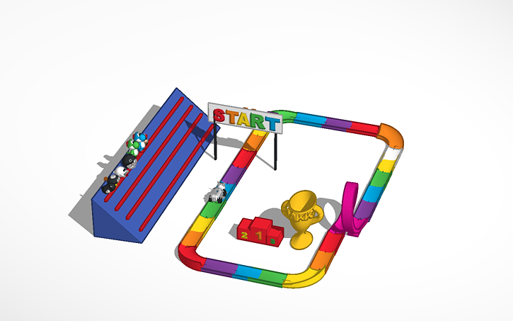 3D design race track - Tinkercad