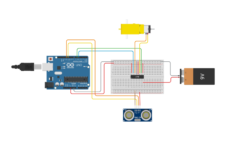 Circuit design Hobby Gearmotor - Tinkercad