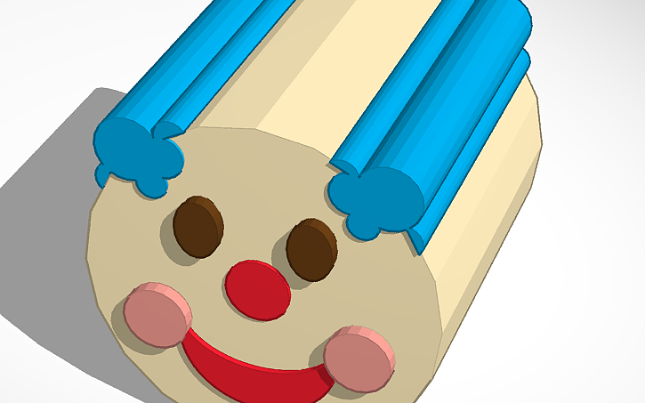 3D design Clown emoji - Tinkercad