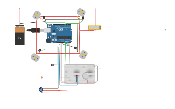 Circuit design Drone Inteligente com Arduino - CTO2 Ana - Tinkercad