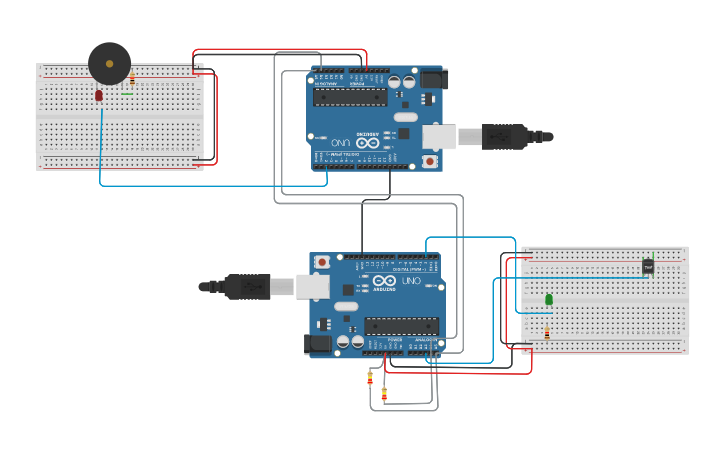 Circuit design Forest Fire Detector - Circuit - Tinkercad