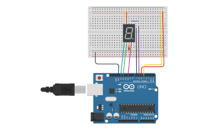 Circuit design 6503052422108_7segment | Tinkercad
