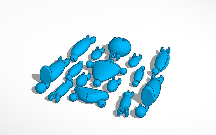 3D design movable action figure - Tinkercad