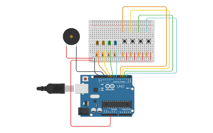 Circuit design 16 안성원 기억력게임 - Tinkercad