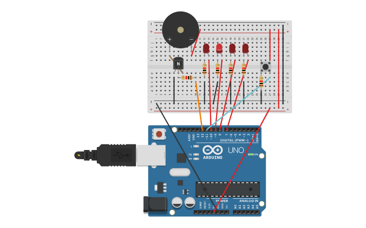 Circuit design ARDUINO BUZZER - Tinkercad