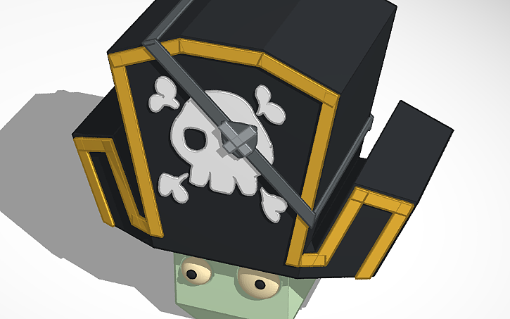 3D design PVZGW2 Captain Deadbeard Hat - Tinkercad