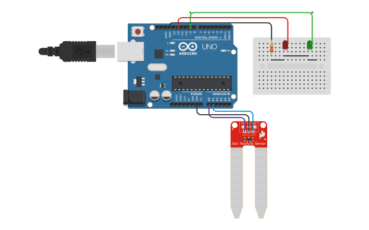 Circuit design Soil Moisture Sensor | Tinkercad Circuit design Soil Moisture Sensor | Tinkercad