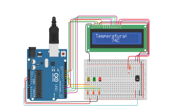 Circuit Design Sensor De Temperatura Lcd Con Arduino Y Tinkercard Antonio Tinkercad