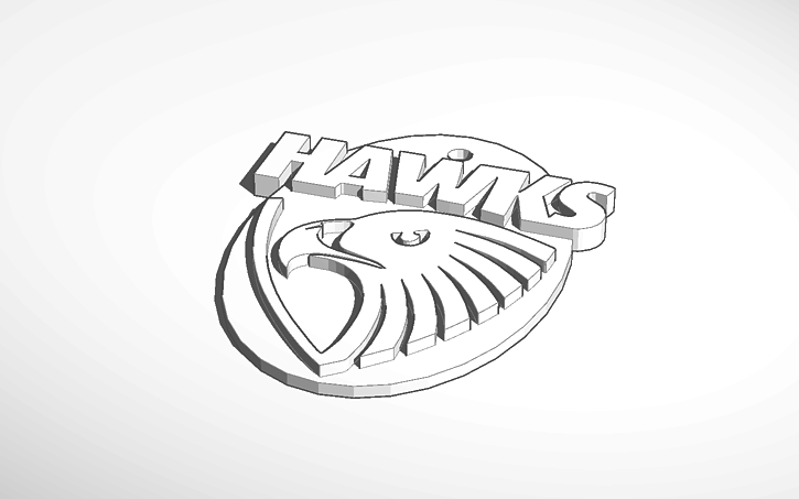 3D design Hawthorn FC Logo - Tinkercad