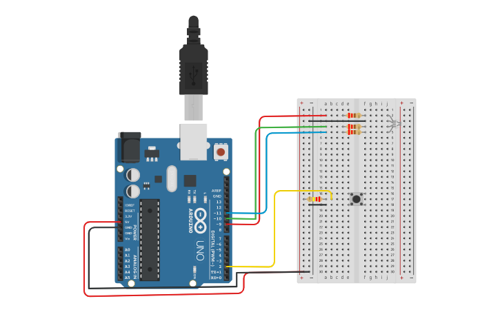 Circuit design U3 Guia De Trabajo 7LED RGB y Push Button con Arduino ...