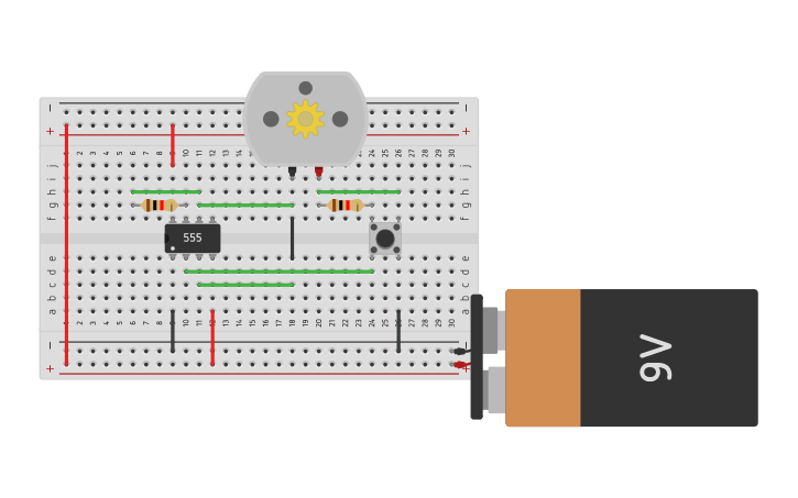 Circuit Design Simple 555 Timer Circuit With Dc Motor And Push Button