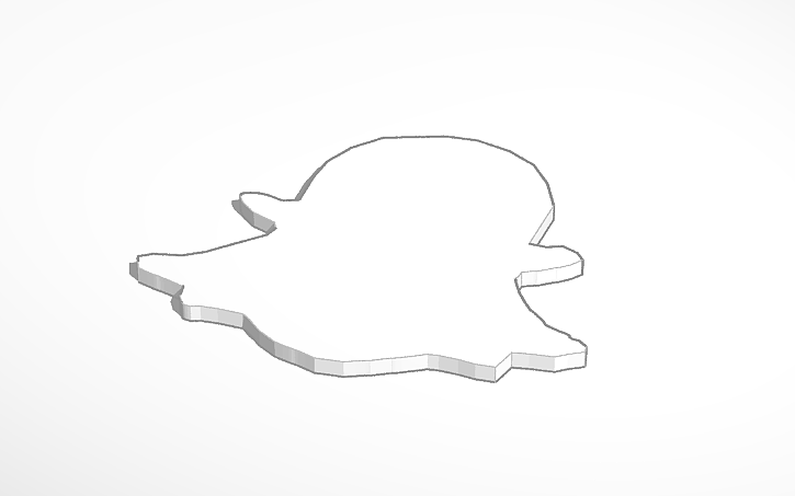 3D design Snapchat keychain - Tinkercad