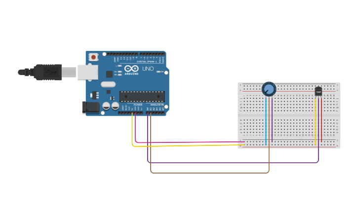 Circuit Design Temperature And Humidity Sensor With Ardurino Tinkercad
