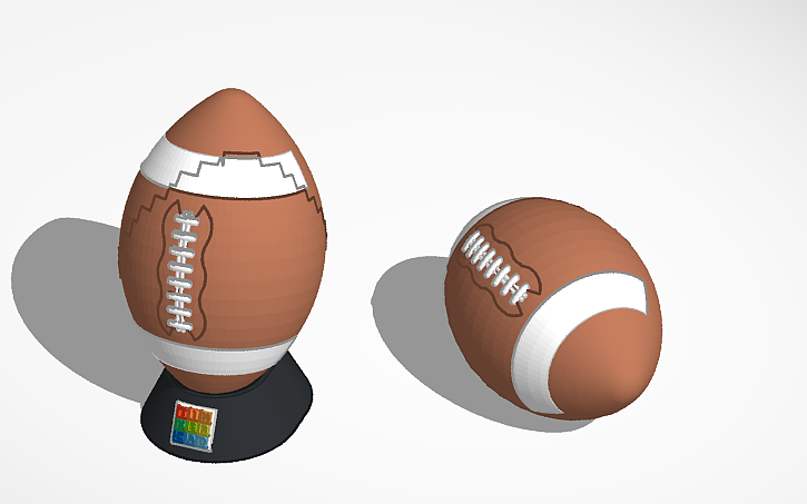 3D design American Football - Tinkercad