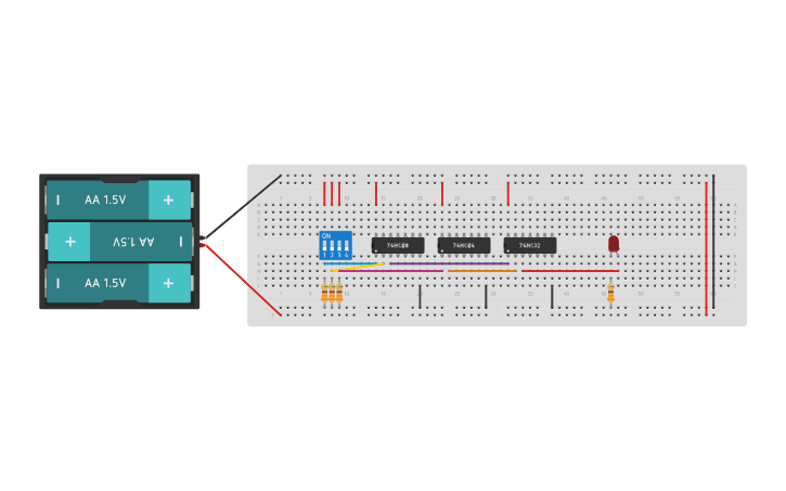 Circuit design compuertas logicas - Tinkercad