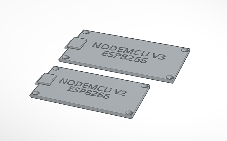 3D design [WIP] ARDUINO BOARDS NODEMCU ESP8266 & MORE - Tinkercad