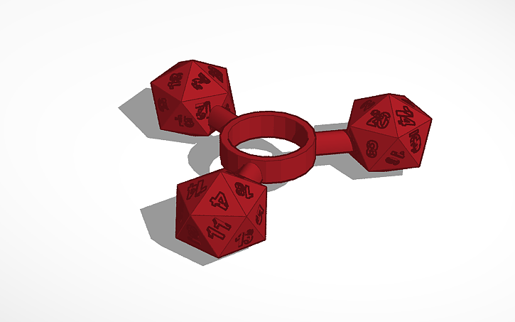 3D design 20-sided Dice Spinner | Tinkercad