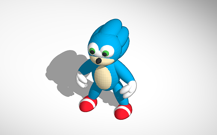 3D design Sonic - Tinkercad