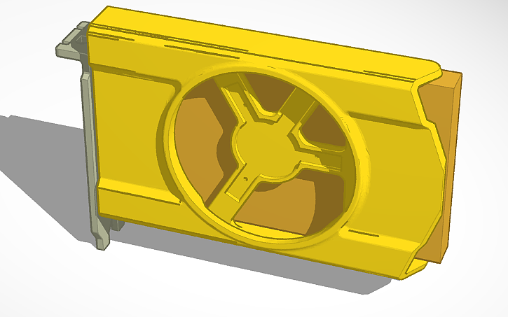 3D design pcie graphics card gpu (1050ti ish) - Tinkercad