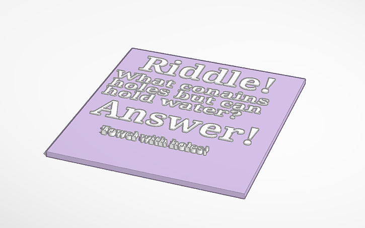 3D design Silly answer - Tinkercad