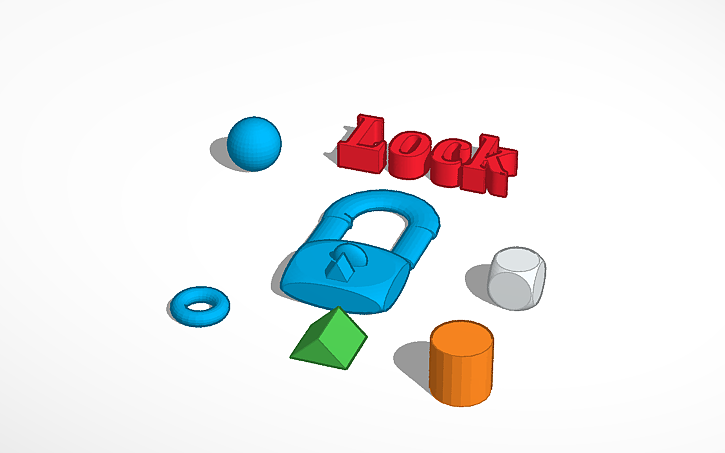 3D design Lock - Tinkercad