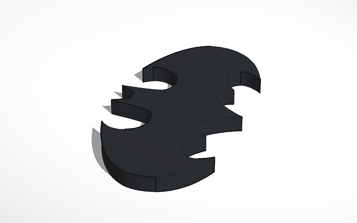 3D design bat signal bat symbol (5 of 5) - Tinkercad