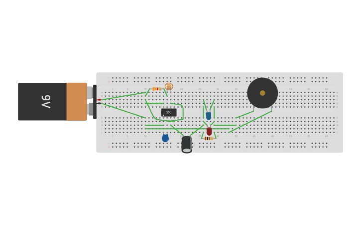 Circuit design Sonido Modulado con luz | Tinkercad