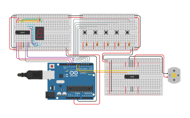 Circuit design Elevator - Tinkercad