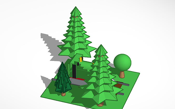 3D design Green Steam Tram - Tinkercad