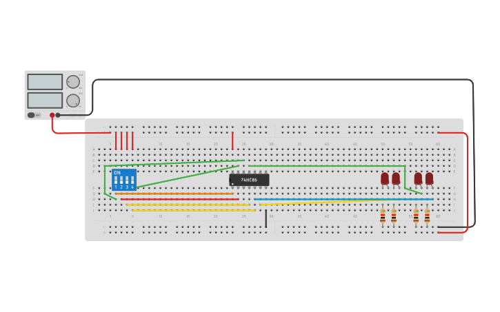 Circuit Design Binary To Gray Converter Tinkercad