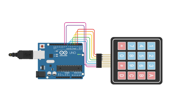 Circuit Design Keypad Test Tinkercad