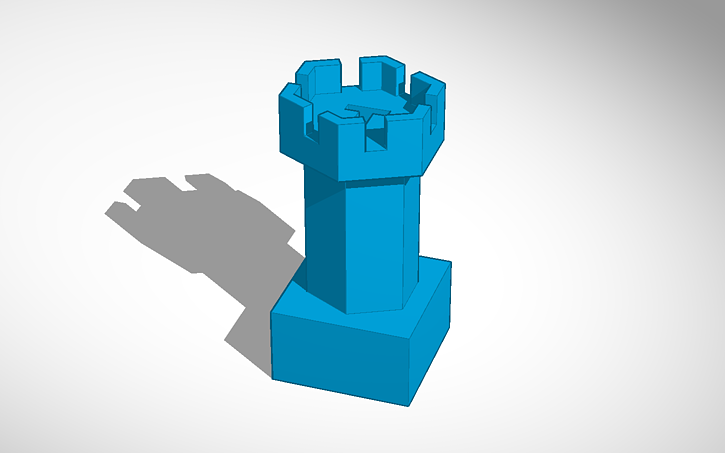 3D design Chess - Tower/Torre - Tinkercad