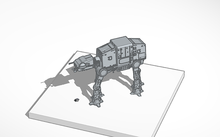3d Design Luke Skywalker Vs At At Walker Tinkercad