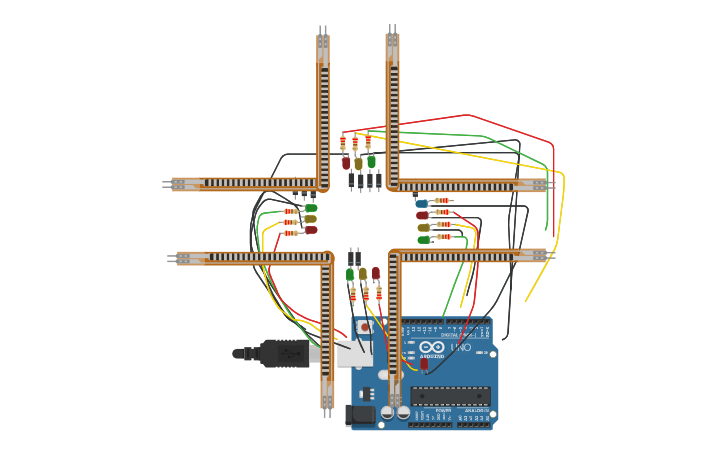 Circuit design Copy of semaforo codigo - Tinkercad Circuit design Copy of semaforo codigo - Tinkercad