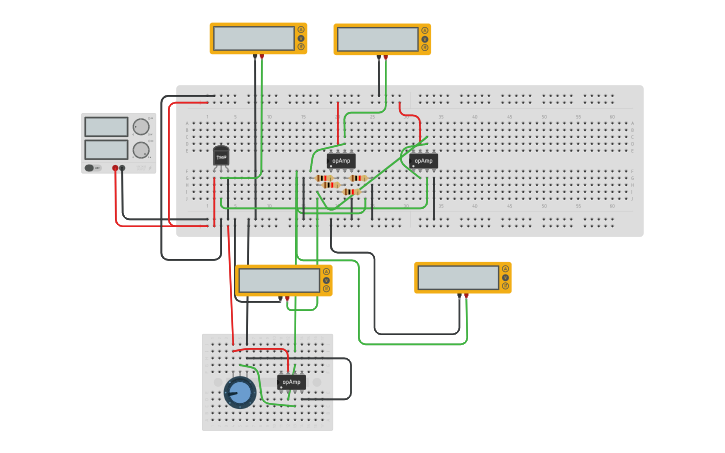 Circuit design Circuito con operazionale - Tinkercad