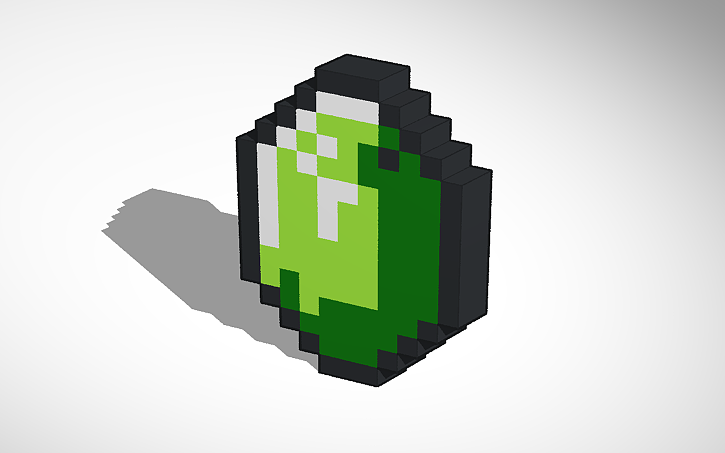 3D design Minecraft emerald | Tinkercad